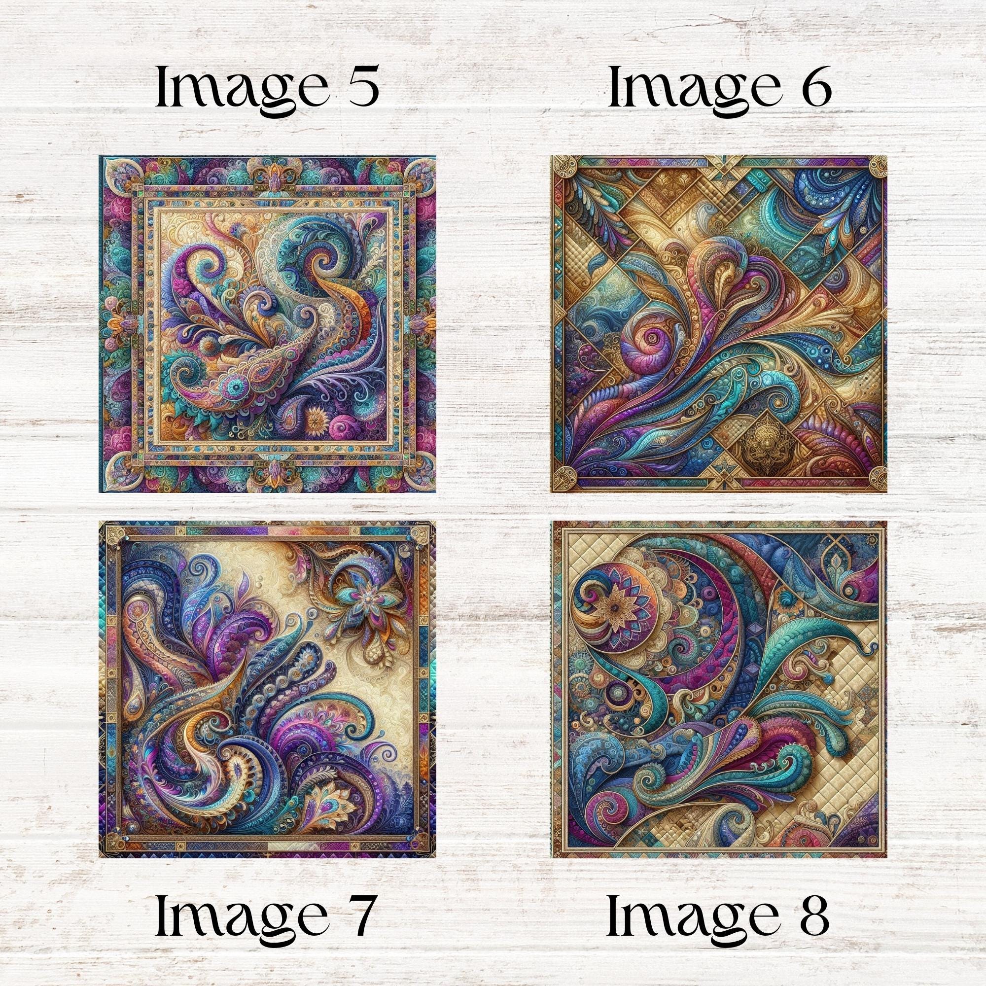 Paisley Dreams of Stardust Fabric Panels 20 Unique Designs for Quilting ...