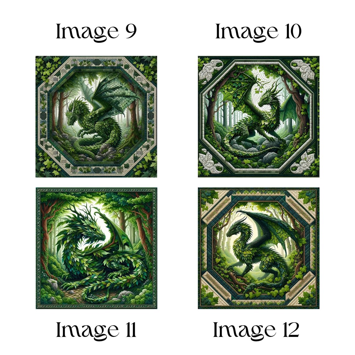 Enchanted Forest Guardians Fabric Panels - 20 Unique Designs for Sewing ...