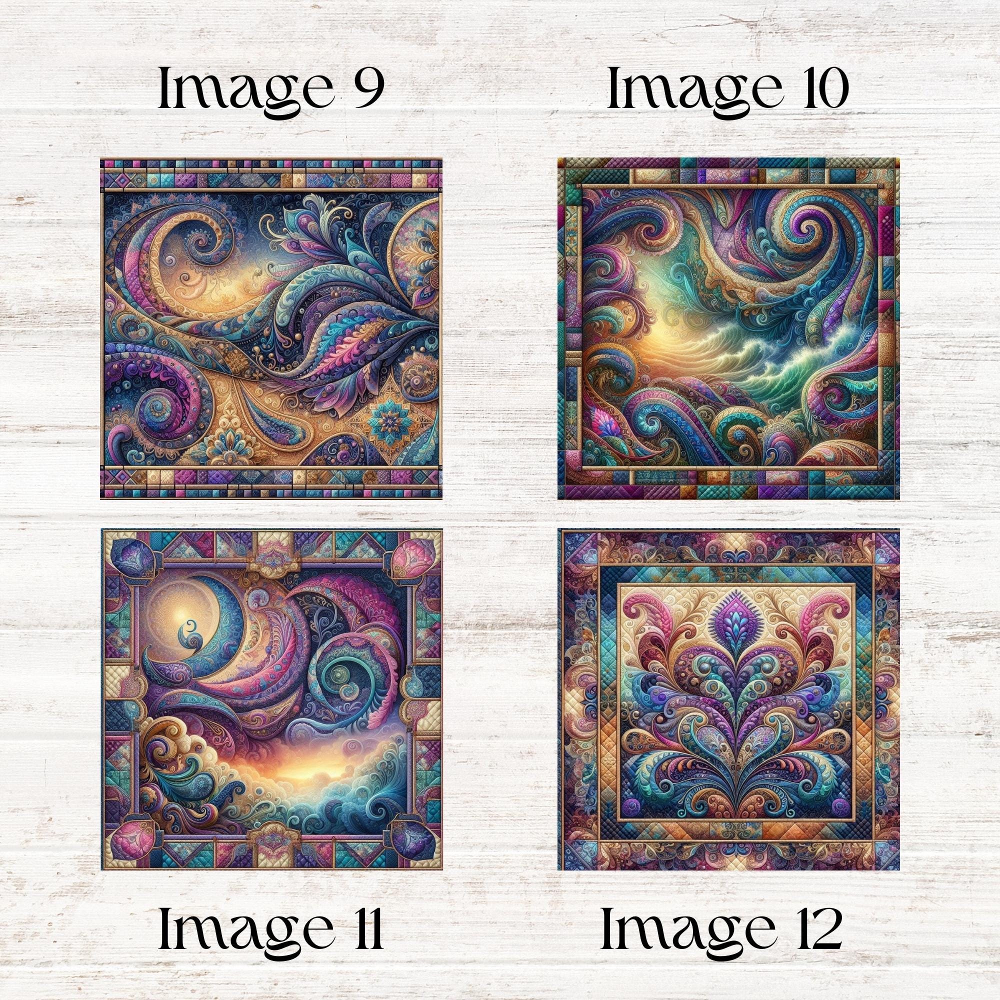 Paisley Dreams of Stardust Fabric Panels 20 Unique Designs for Quilting ...