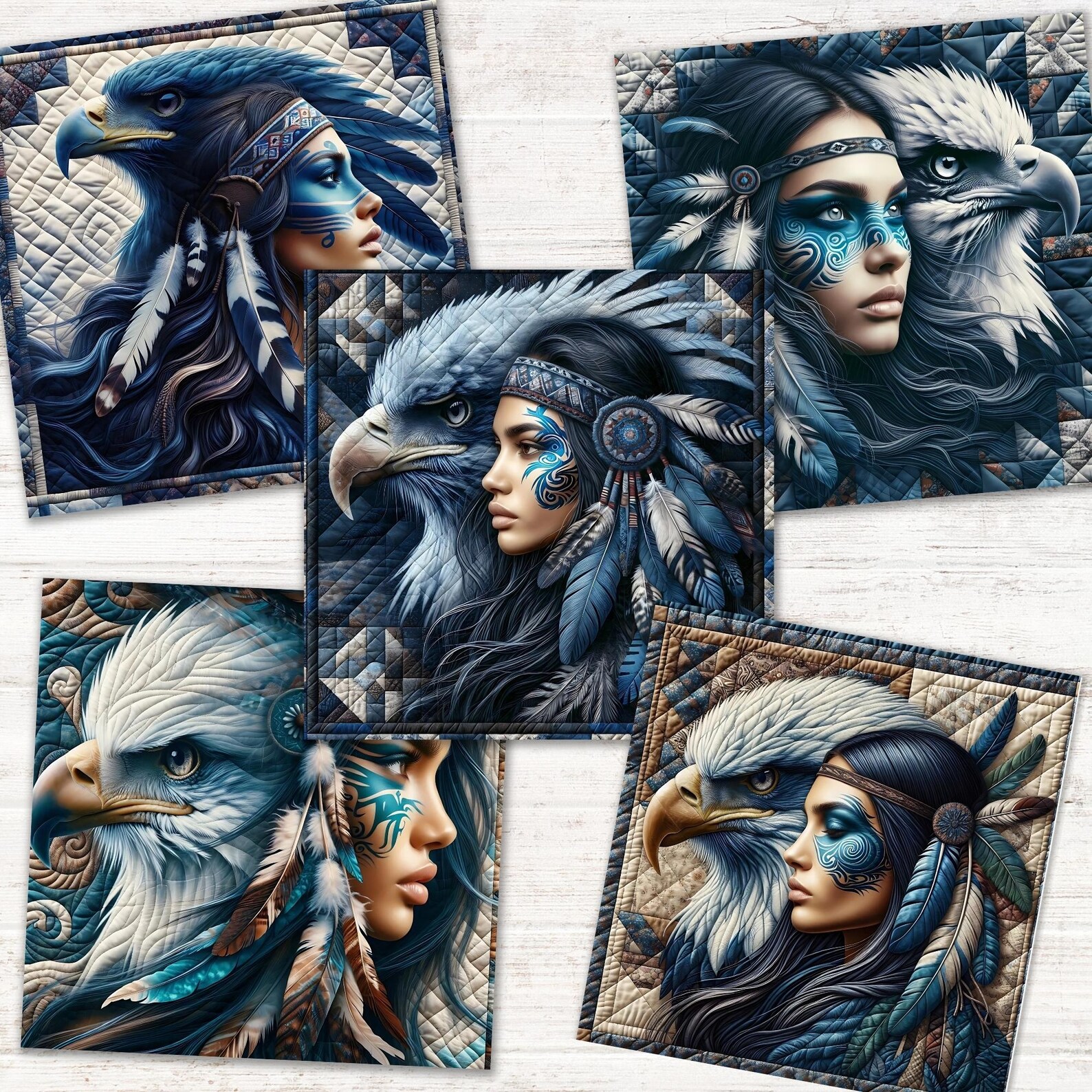 Spirit of the Sky Guardian Fabric Panels - 20 Unique Designs for Sewing ...