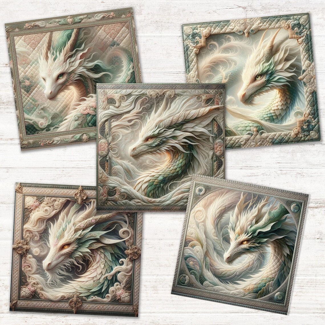 Quilt Fabric Panels – Dragon of the Mists Sewing Art - Etsy