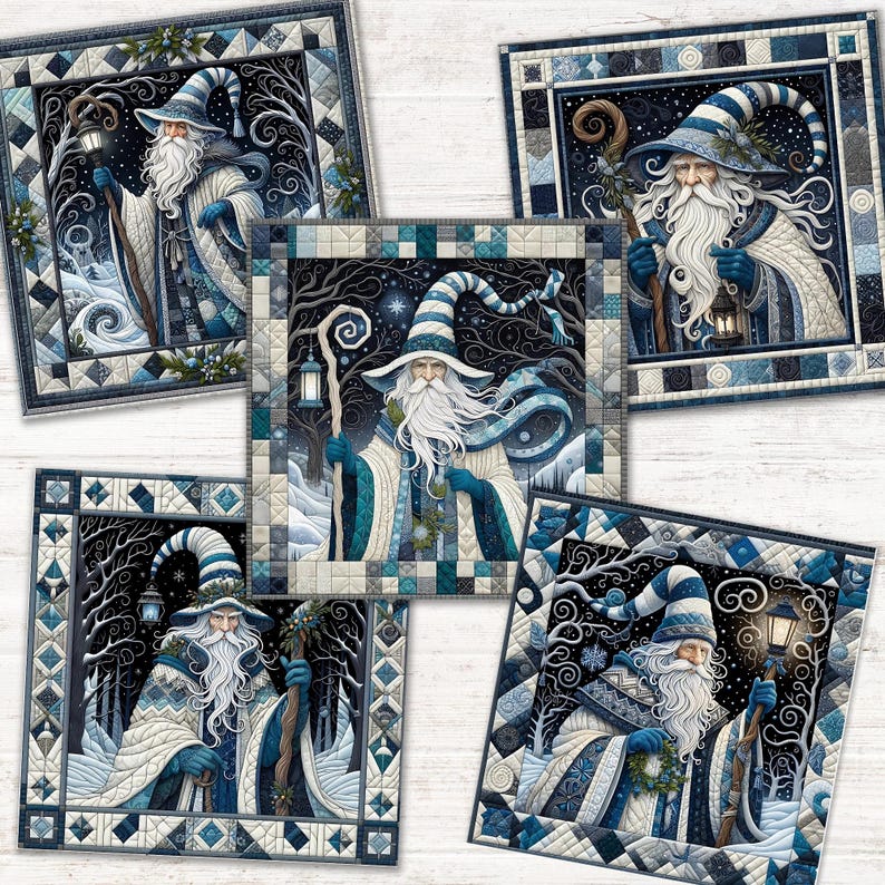 Winter Wizard Elegance Fabric Panels - 20 Unique Designs for Sewing ...