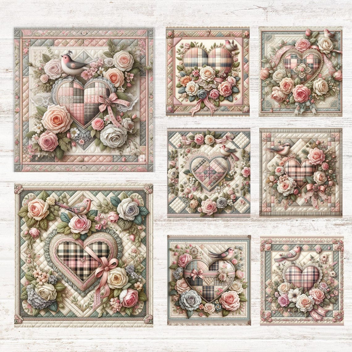 Quilt Fabric Panels – Love’s Garden of Beauty Sewing Art - Etsy