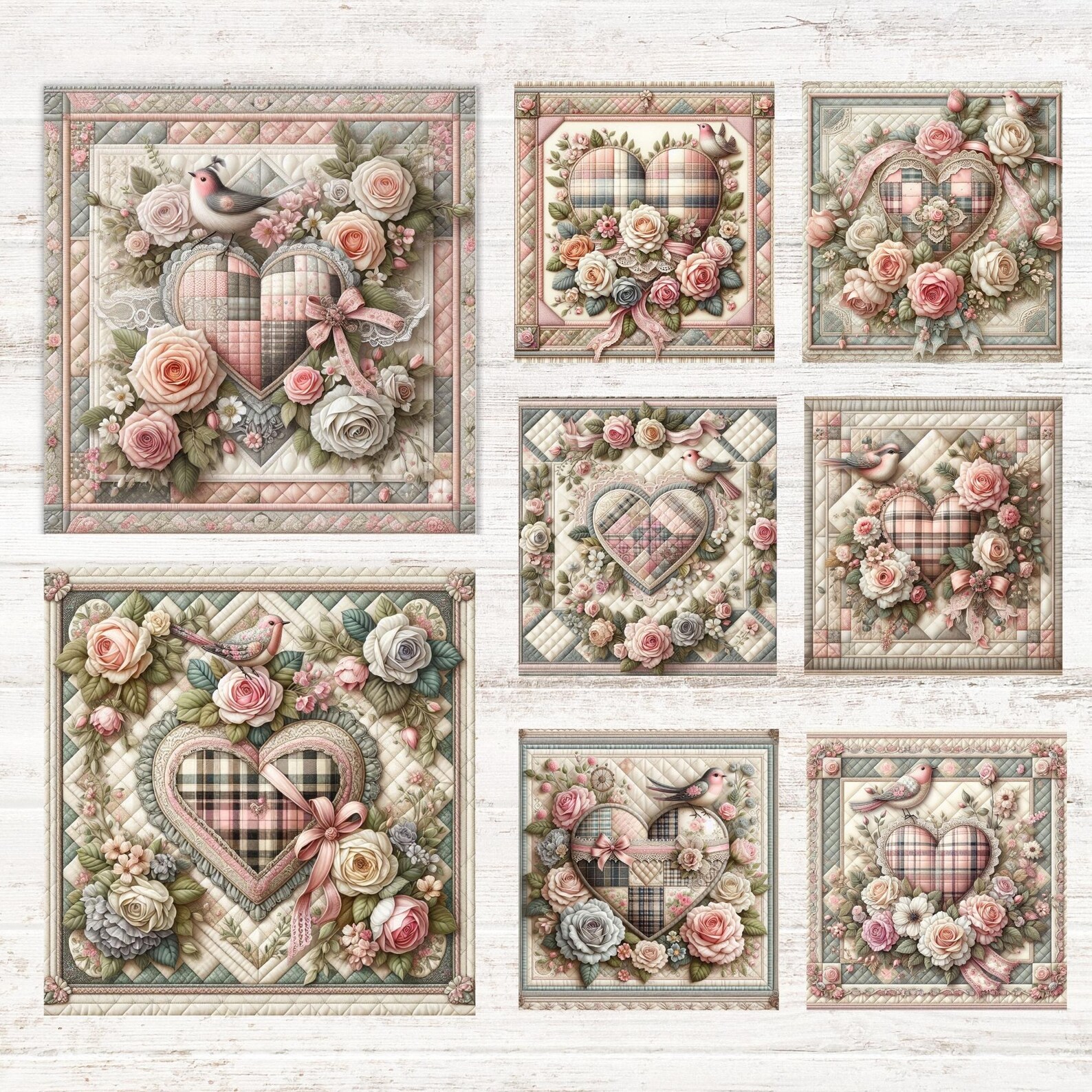 Quilt Fabric Panels – Love’s Garden of Beauty Sewing Art - Etsy