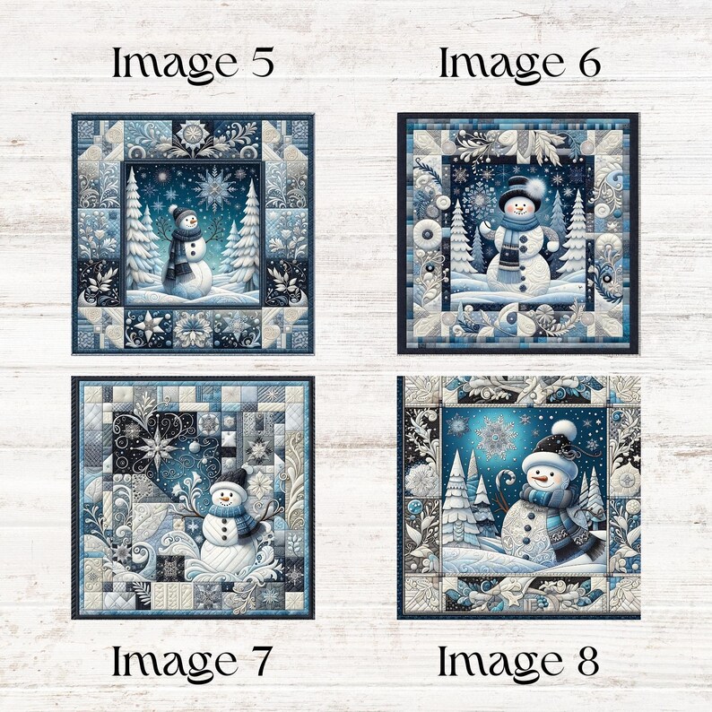 Frosty Fun Enchanted Snowman Fabric Panels - 20 Unique Designs for ...