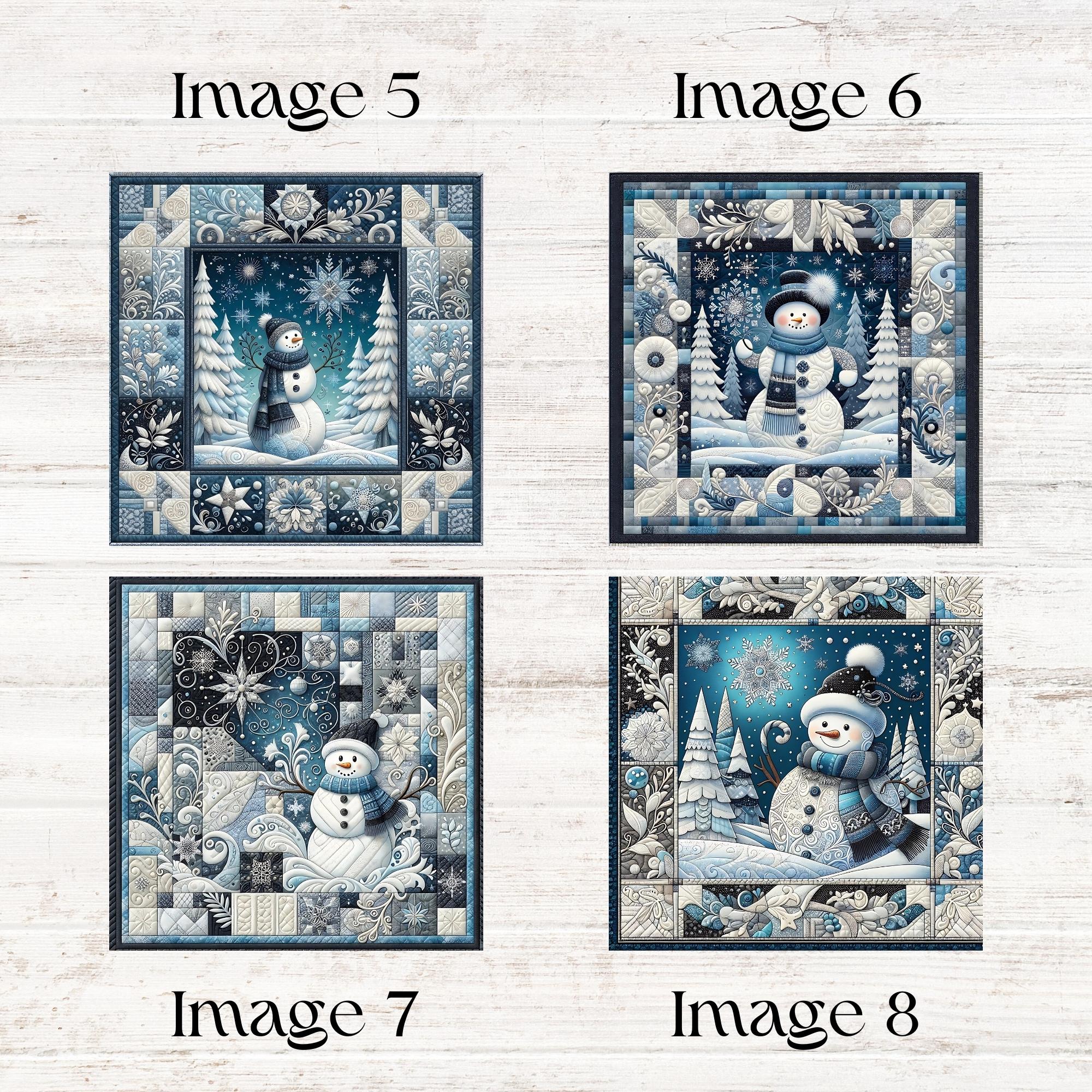Frosty Fun Enchanted Snowman Fabric Panels - 20 Unique Designs for ...