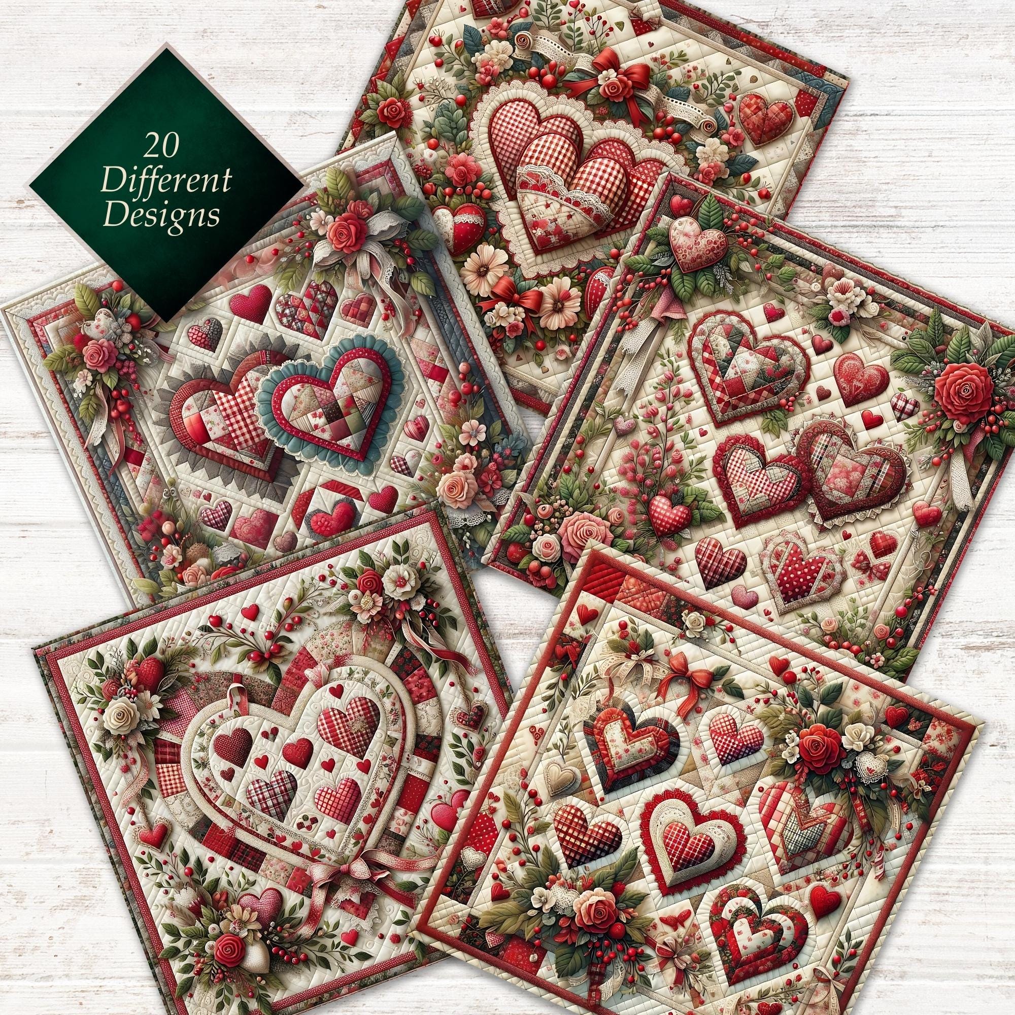 Quilted Treasures of the Heart Fabric Panels - 20 Unique Designs for ...