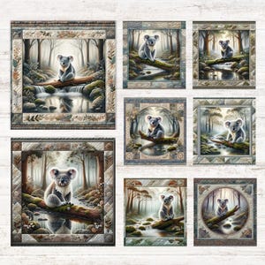 Quilt Fabric Panels – Lazy Koala Days Sewing Art - Etsy