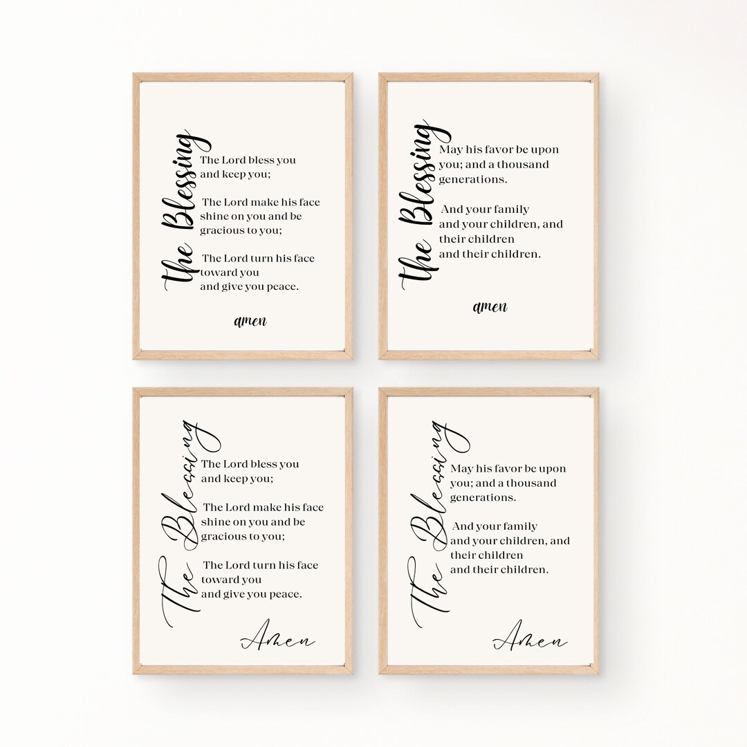 The Blessing Wall Art, Christian Wall Art for Living Room, Christian ...