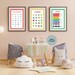 Set of 7 Kids Educational Posters Learning Art Alphabet, Numbers, Color ...