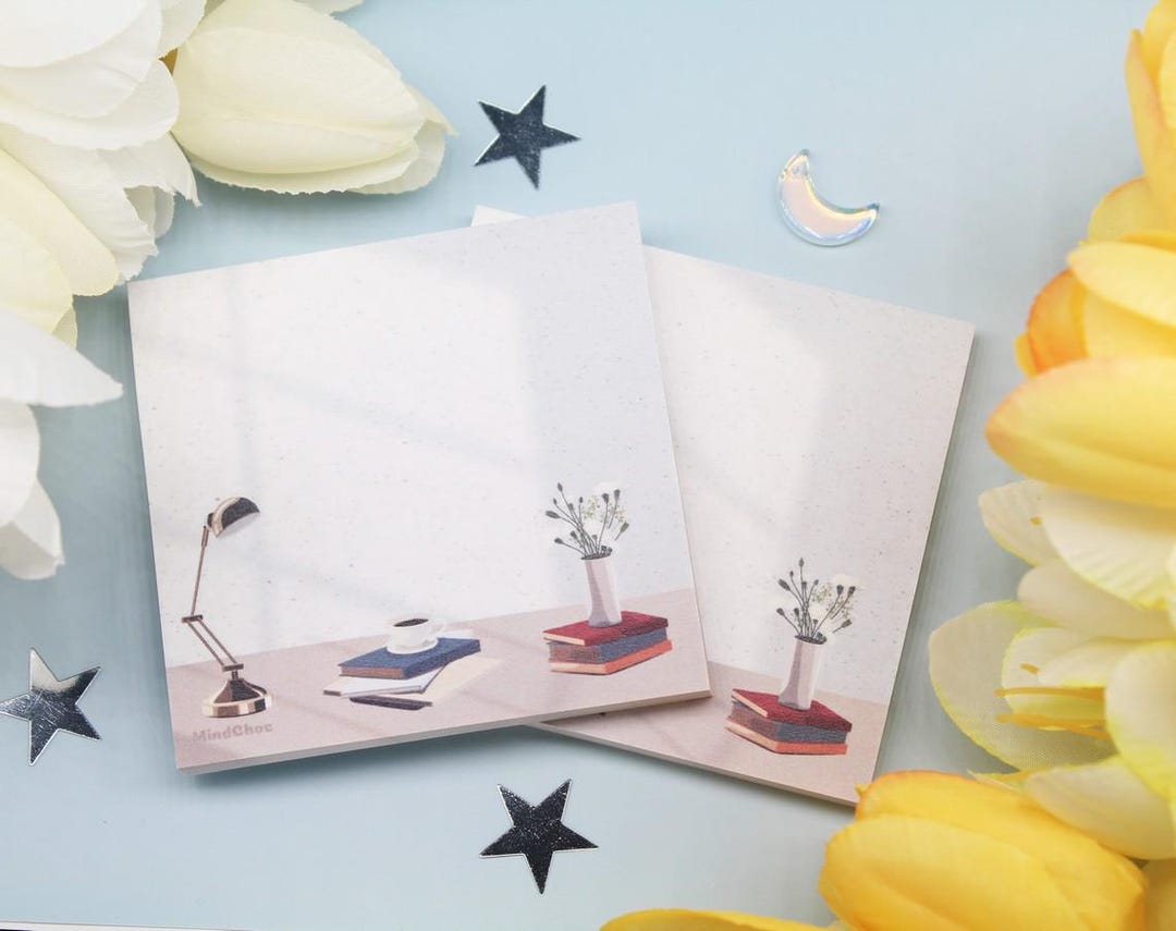 Minimalist Desk Sticky Note - Simple Office Memo Pad, Elegant ...