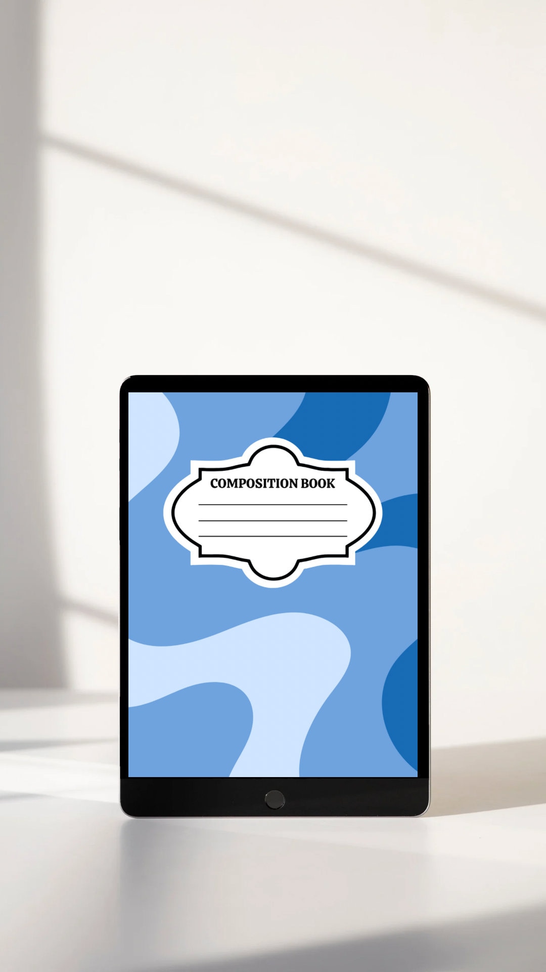 Digital Blue Abstract Composition Notebook for Goodnotes - Etsy