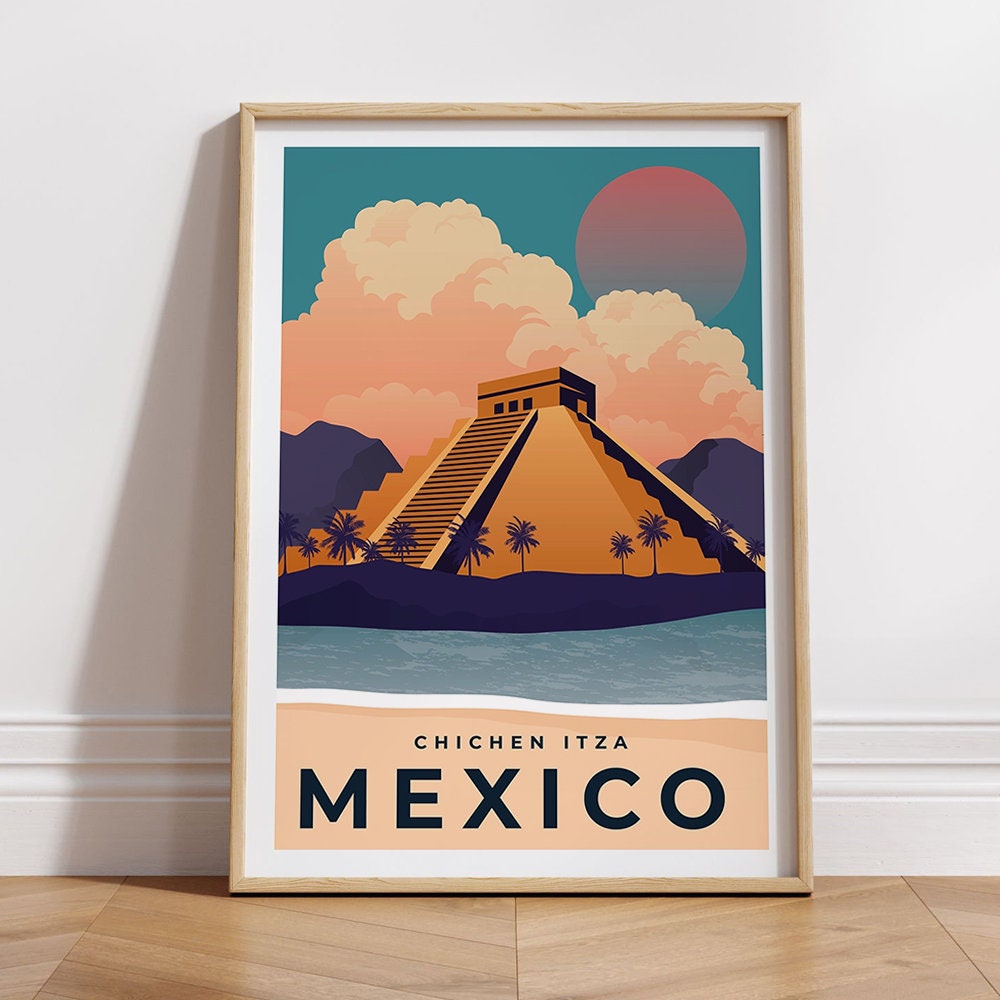 Vintage World Famous City Travel Poster, Travel Print, Travel Gift ...