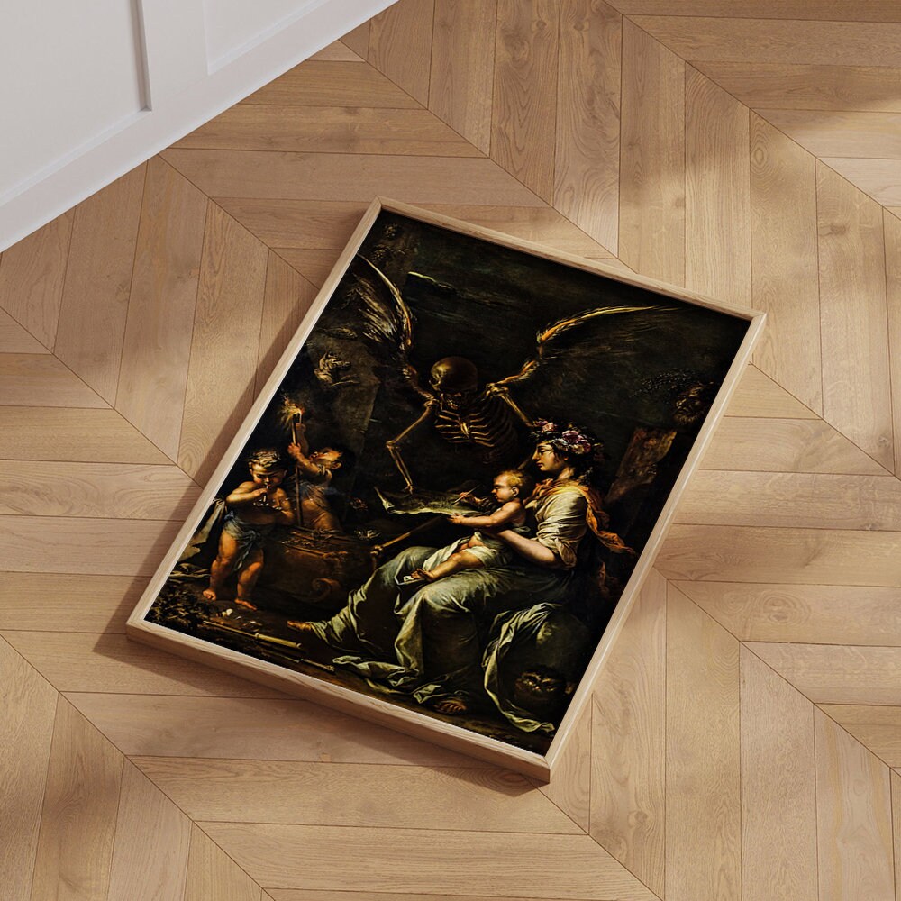 Human Frailty Salvator Rosa 1656 Art Painting Poster, Art Collection ...