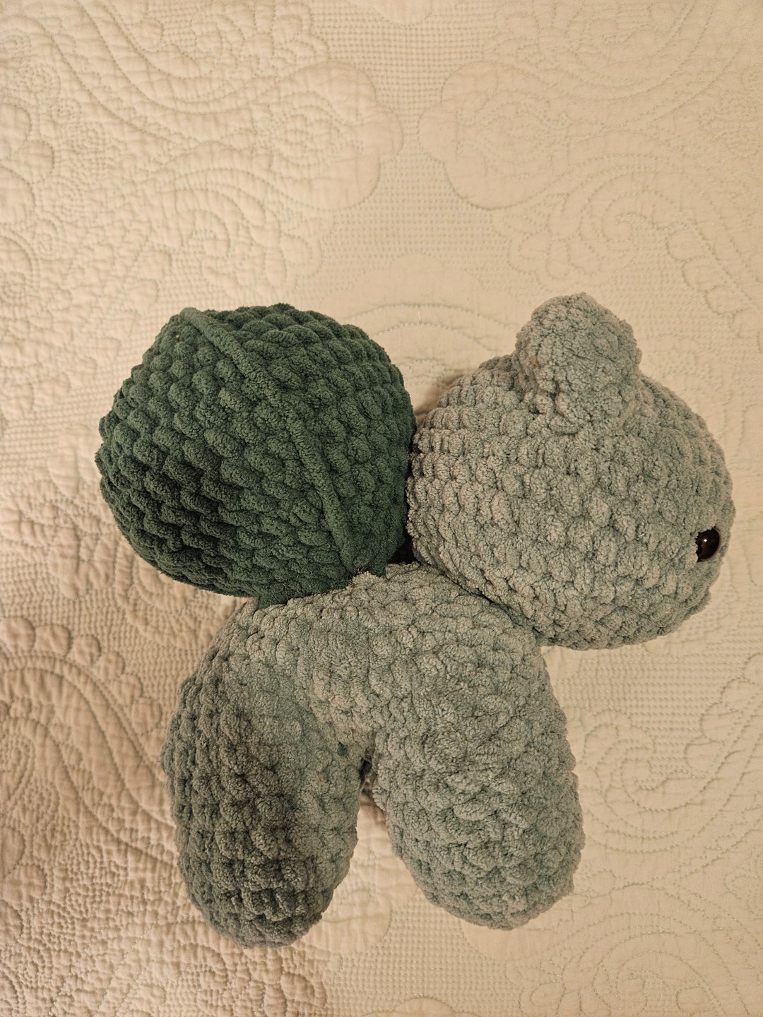 Crochet Cabbage Dinosaur Plushie, Bulbasaur Plushie, Bulbasaur ...