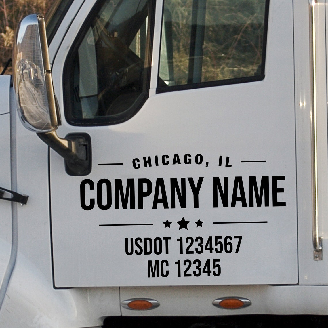 Custom USDOT Vinyl Decal: Federal Compliance Truck Lettering 2-pack - Etsy