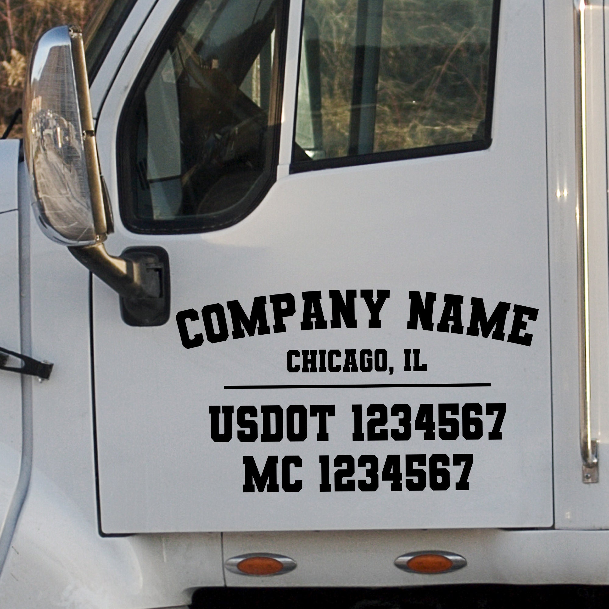 Custom US DOT Logo Stickers Truck Decals Semi Truck Van Lettering Truck ...