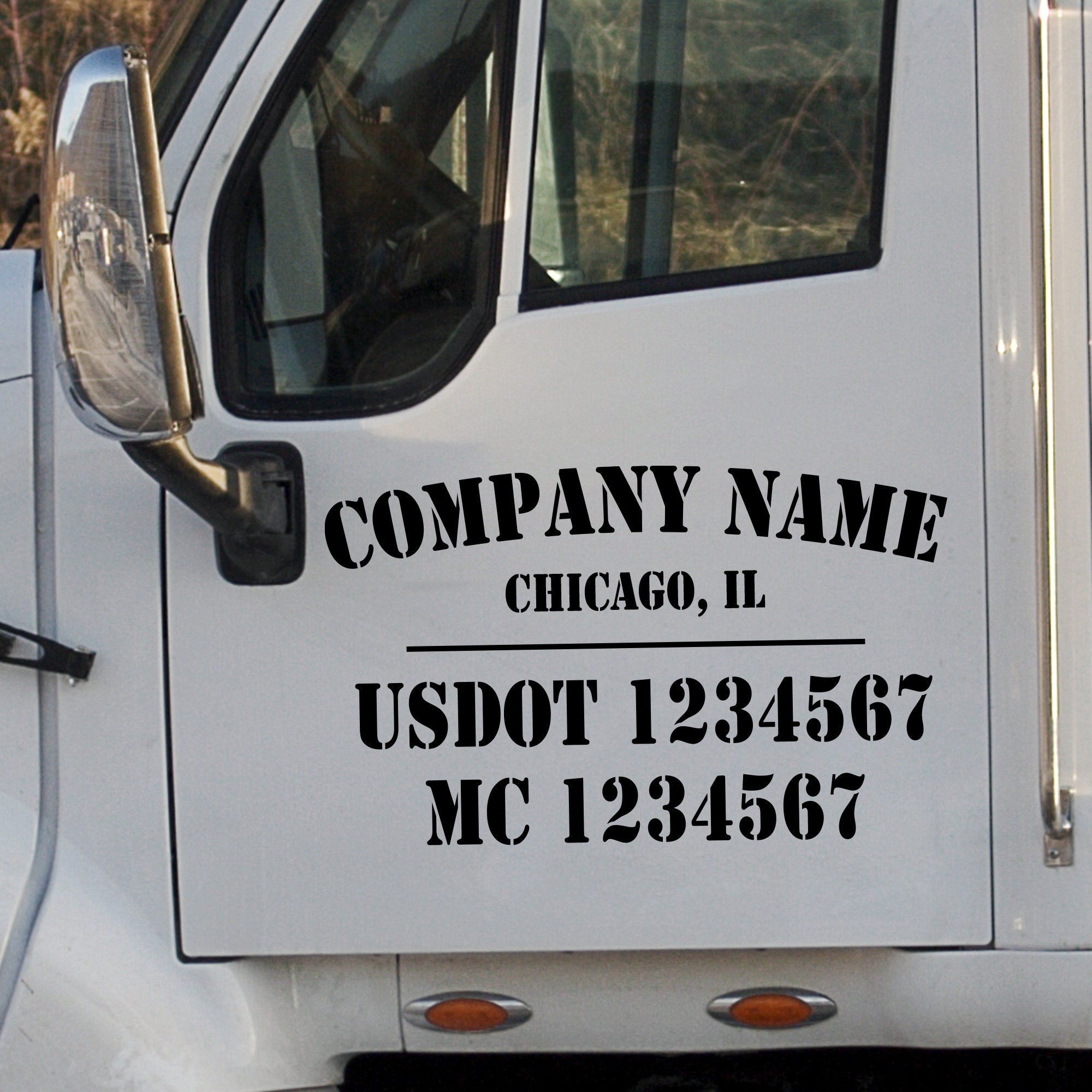Custom US DOT Logo Stickers Truck Decals Semi Truck Van Lettering Truck ...
