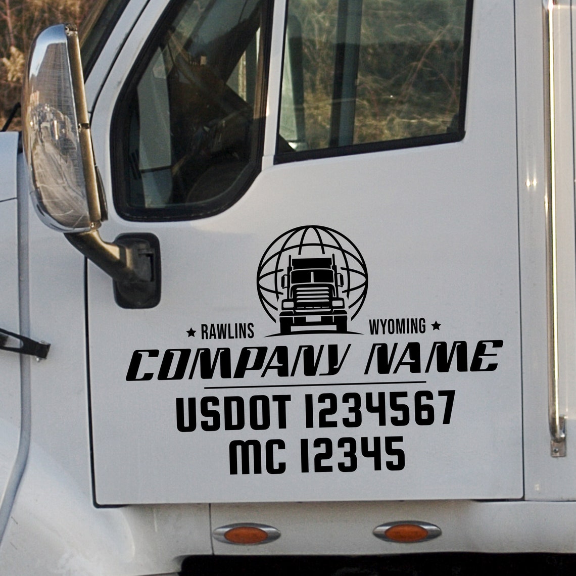 Custom US DOT Truck Decals: Company Name, Numbers, Logo - Etsy