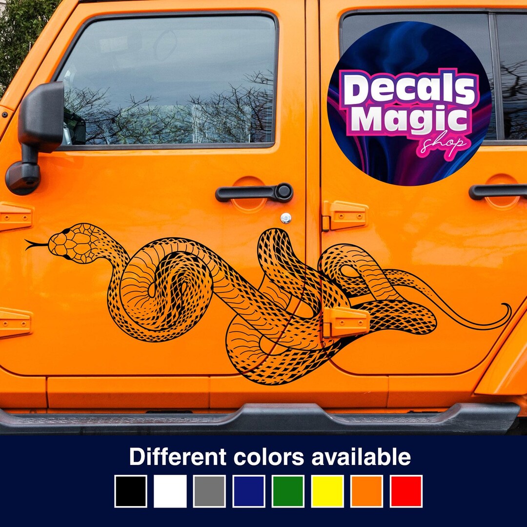 Jeep Wrangler Rattlesnake Viper Decal - Striking Graphic Sticker for ...