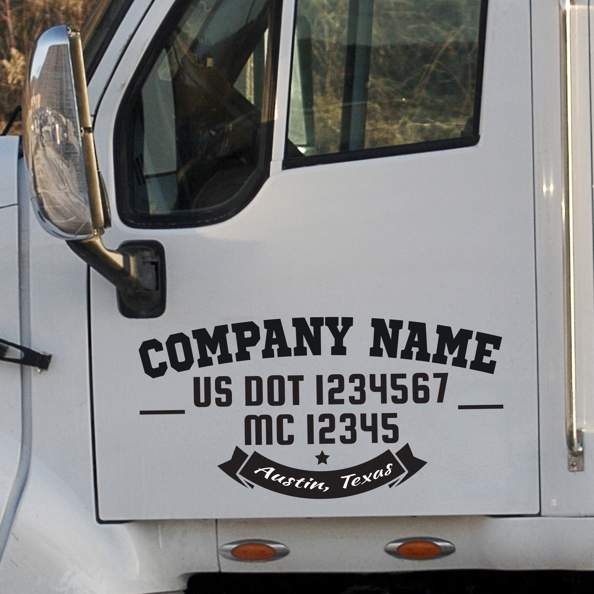 Custom US DOT Logo Stickers Truck Decals Semi Truck Van Lettering Truck ...