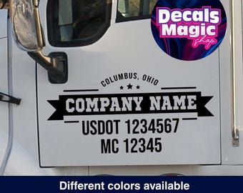 Custom US DOT Truck Decal: Company Logo, Door Lettering - Etsy
