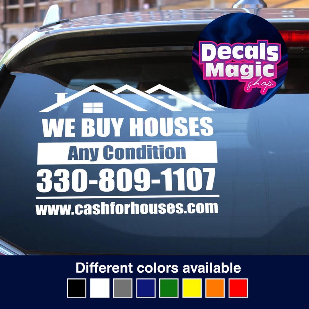 Custom Real Estate Agent Car Decal - Personalized Realtor Marketing ...