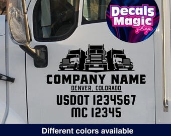 Custom US DOT Logo Stickers Truck Decals Semi Truck Van Lettering Truck ...