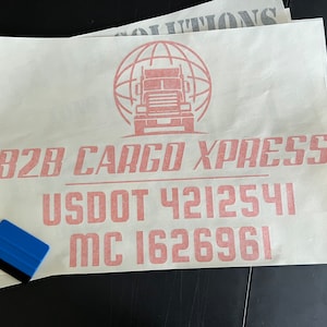 Custom US DOT Truck Decal: Company Logo Door Lettering for Commercial ...