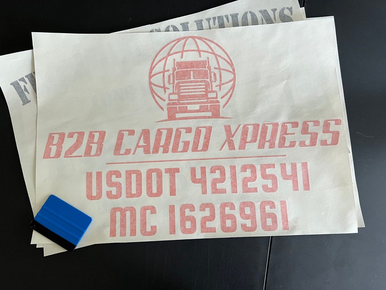 Custom US DOT Truck Decals: Company Logo, Door Lettering - Etsy
