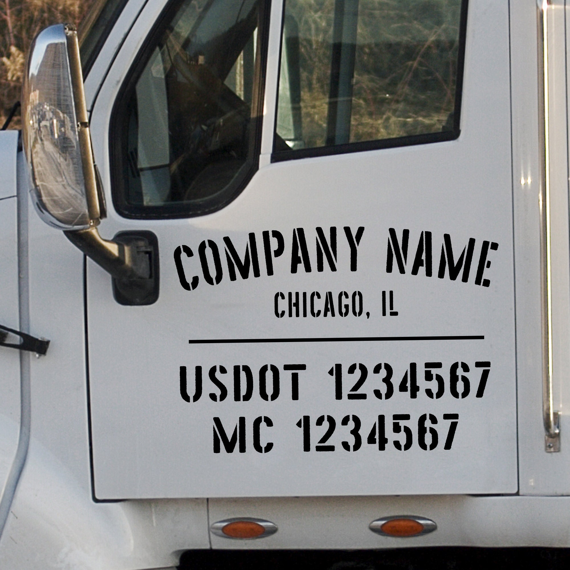 Custom US DOT Logo Stickers Truck Decals Semi Truck Van Lettering Truck ...