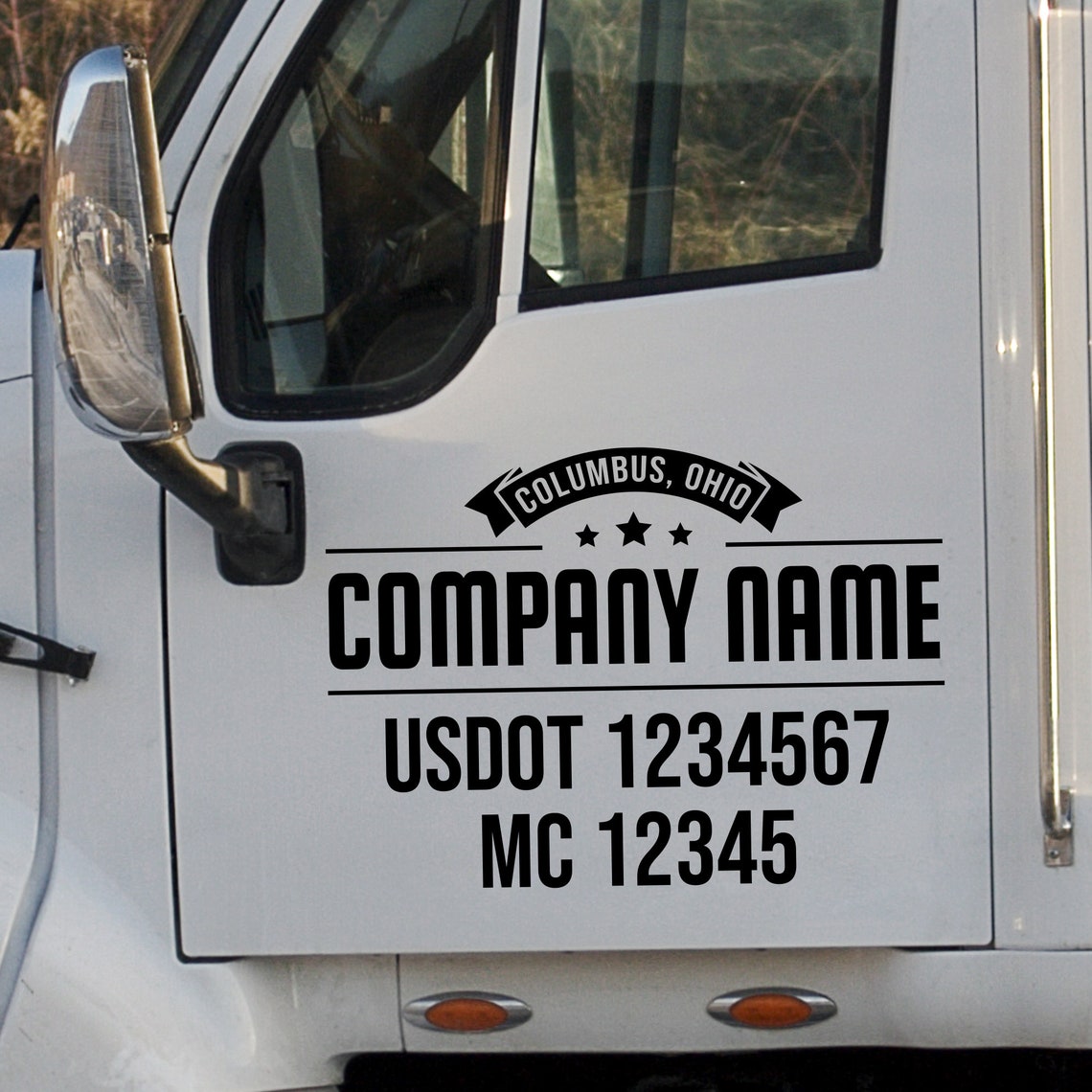 Custom US DOT Truck Decals: Company Logo, Truck Lettering - Etsy
