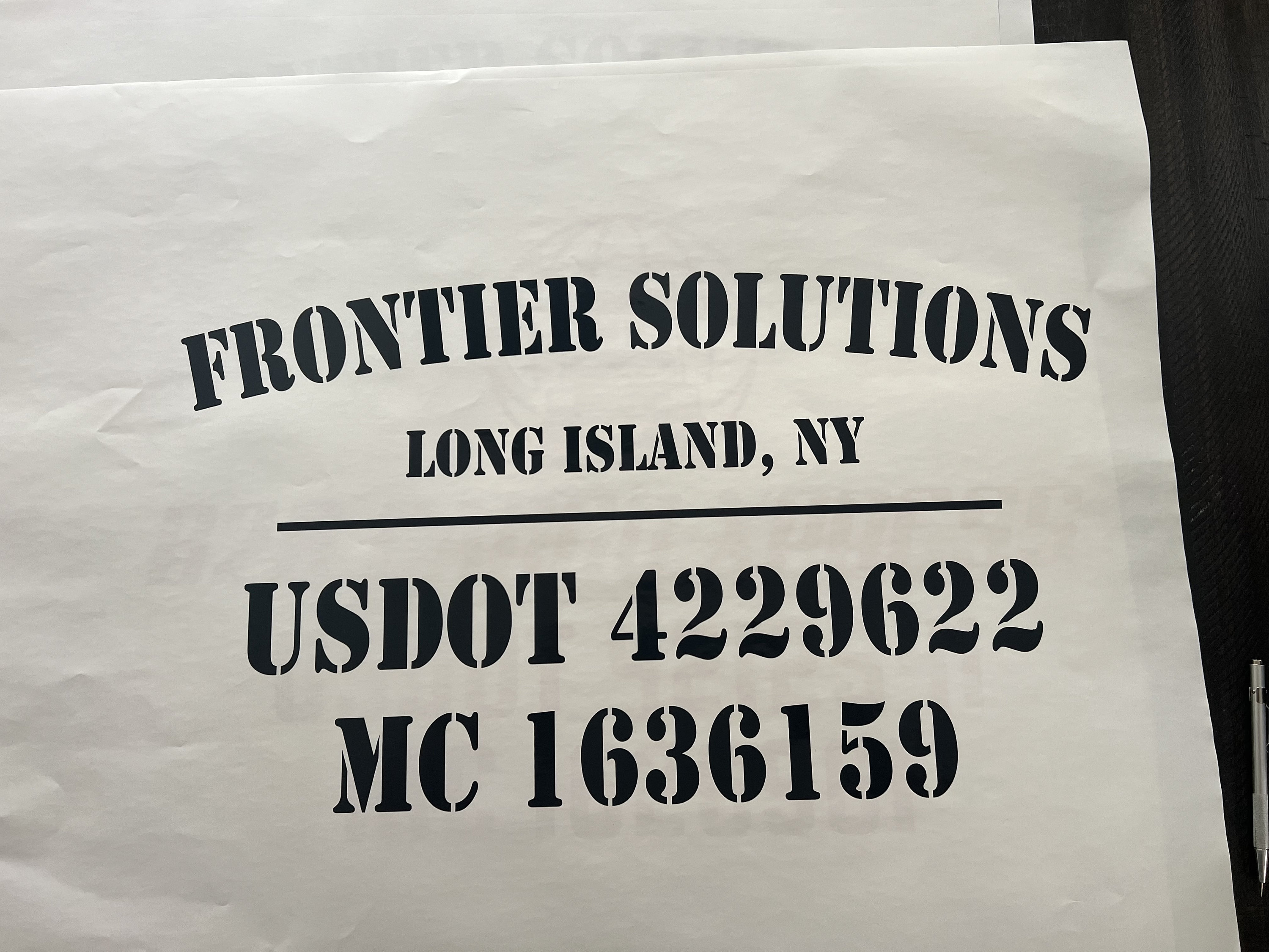 Custom US DOT Truck Decal: Company Logo Door Lettering for Commercial ...