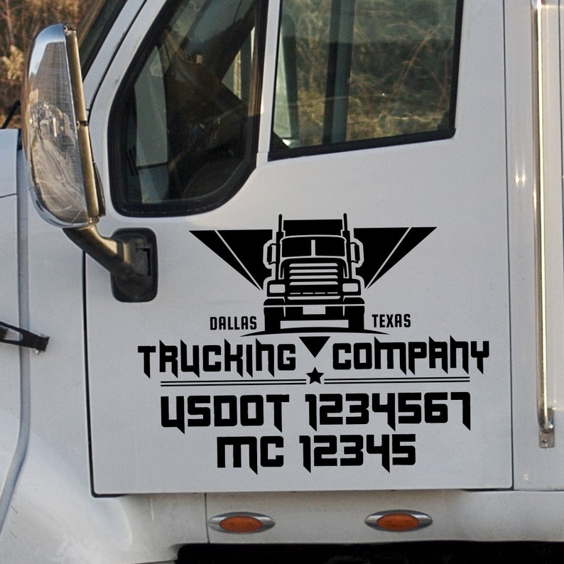 Custom US DOT Logo Stickers Truck Decals Semi Truck Van Lettering Truck ...
