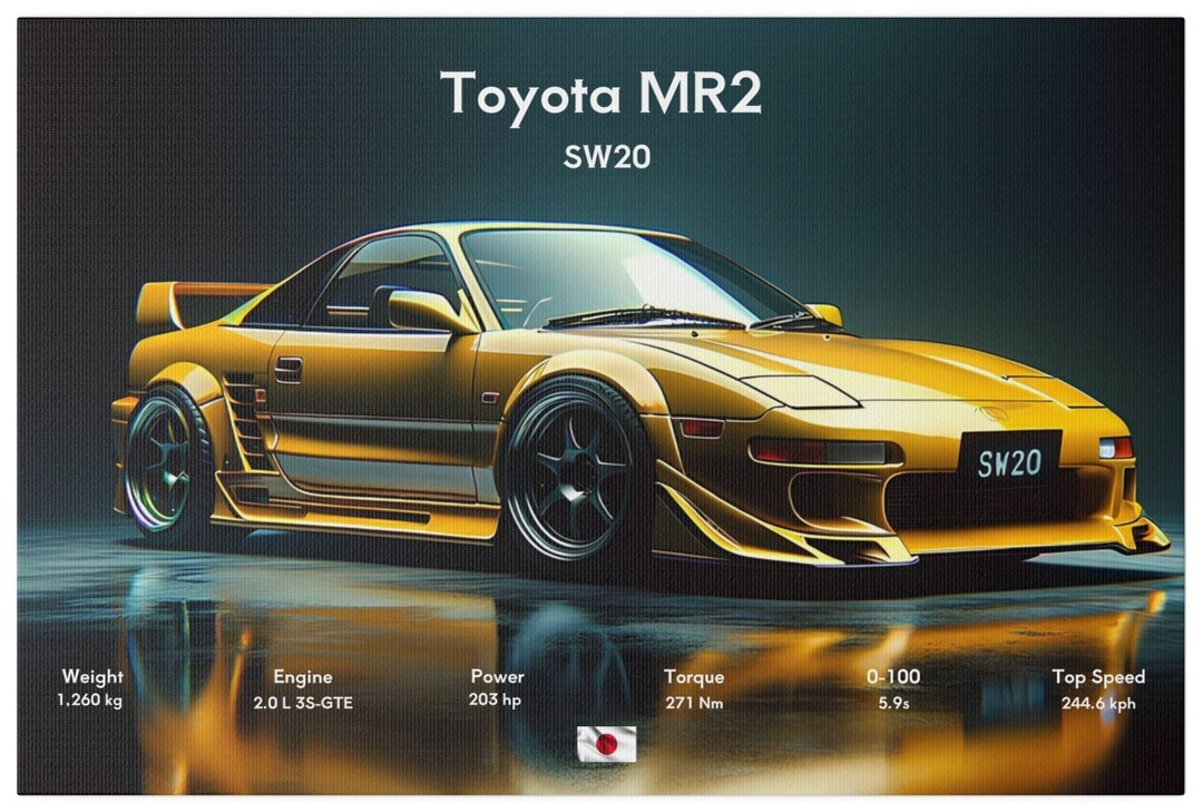 Toyota MR2 SW20 Premium Canvas Print - Etsy