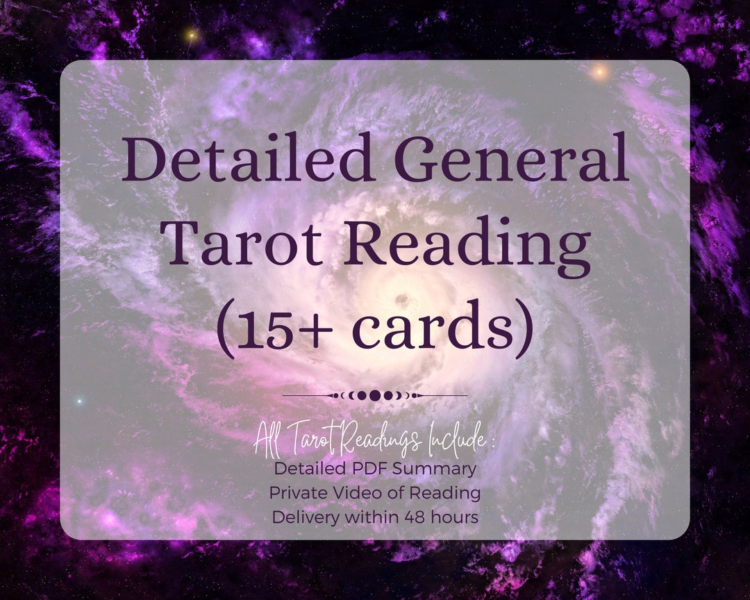 Detailed General Tarot Reading 15 Card Spread - Etsy
