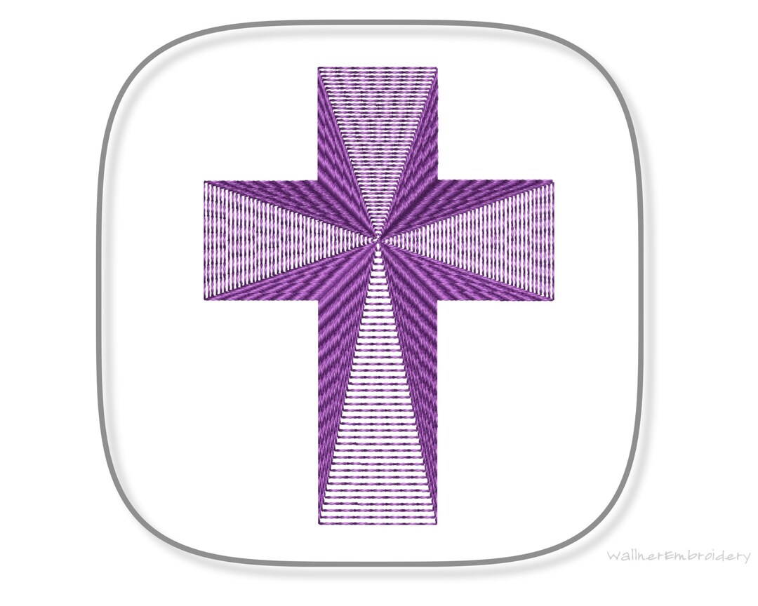 Embroidery File relief Cross 51 X 68 Mm. Instant Download Machine ...
