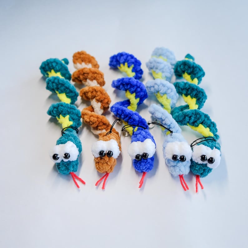 Snake Keychain Crochet Pattern - English PDF Pattern - Etsy