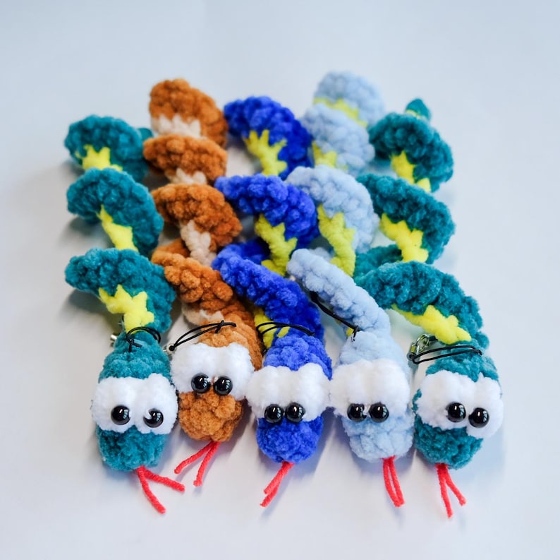Snake Keychain Crochet Pattern - English PDF Pattern - Etsy