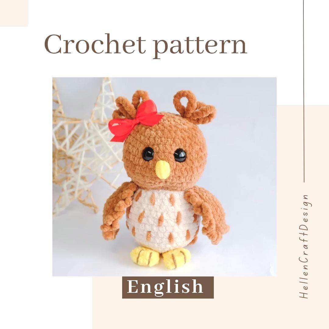 Owl Crochet Soft Toy Pattern - English PDF Pattern - Etsy
