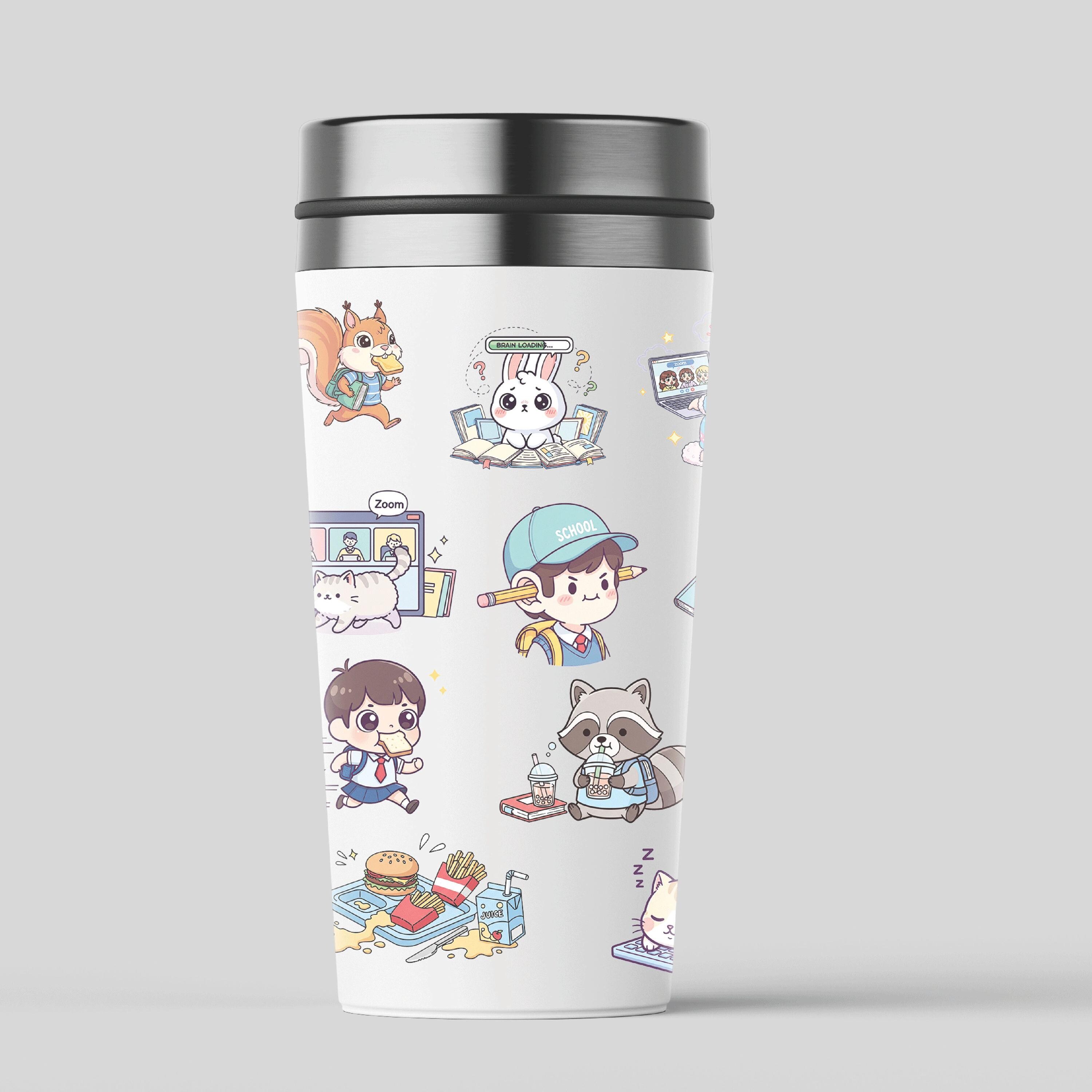 Funny Back to School Clipart, Cute Kawaii School Png,chibi Stickers ...