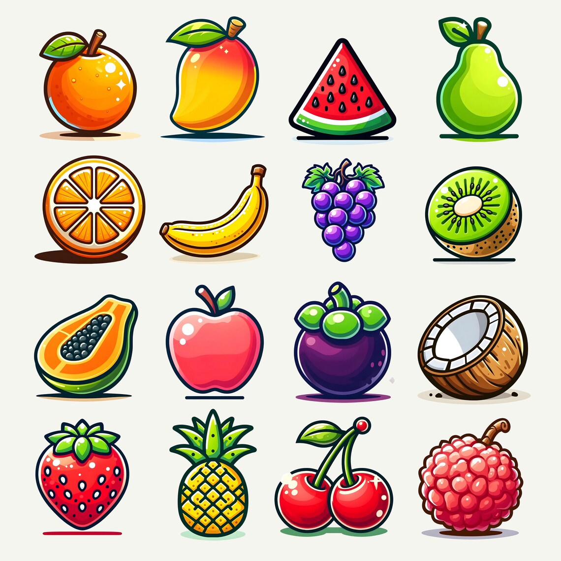 Fruits and Vegetables Clipart Set,watercolor Clipart Vegetables,vibrant ...
