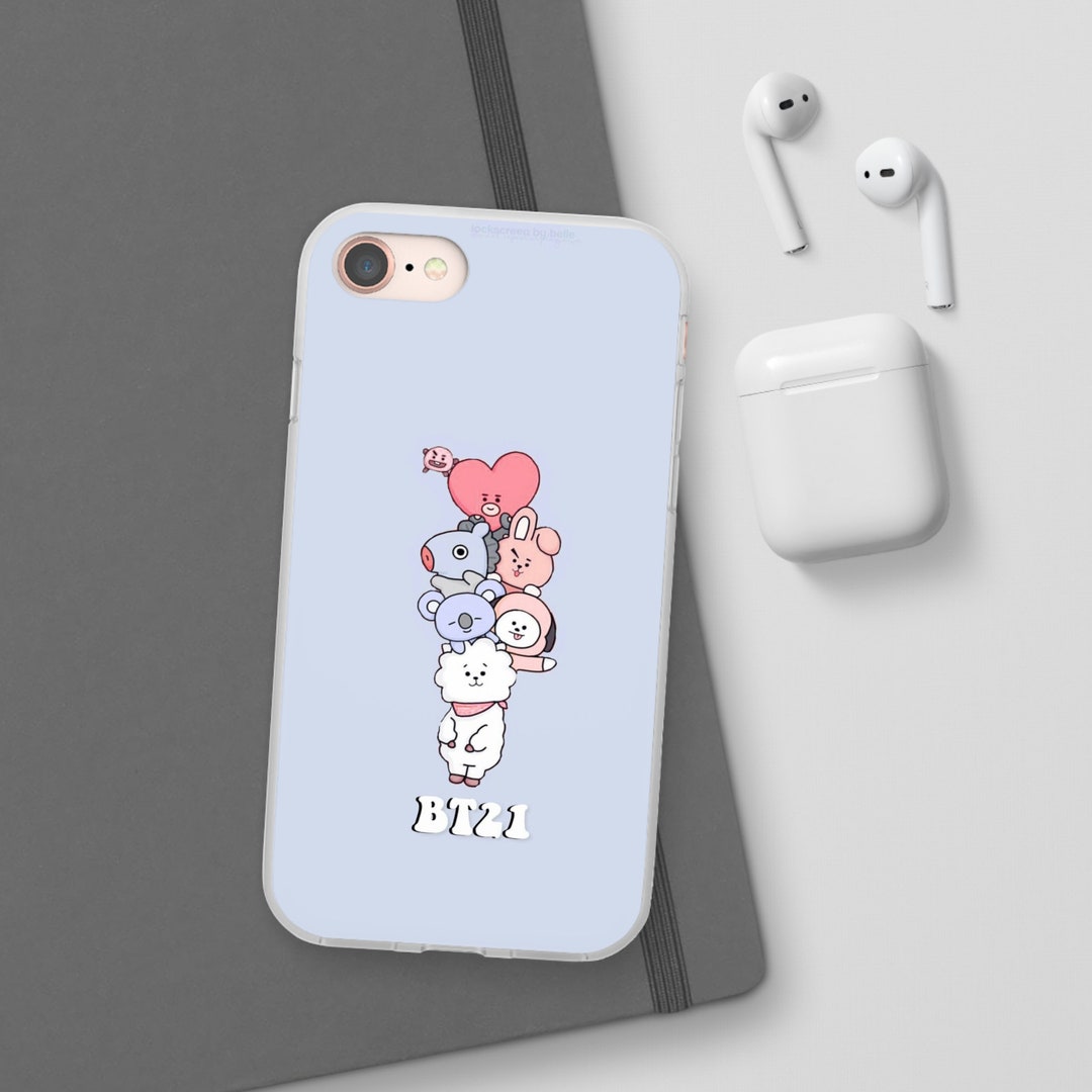 BT21 BTS Purple Minimalist Flexi Cases Phone Case - Etsy