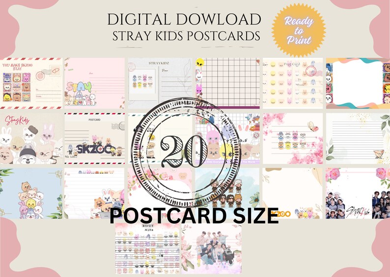 Skzoo Stray Kids Postcard Set: Kpop Merch (digital Download) - Etsy