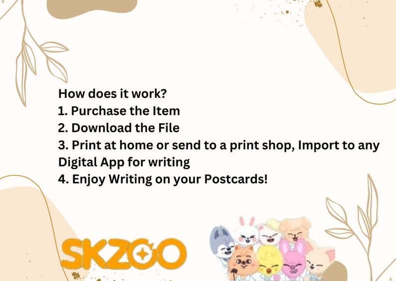 Stray Kids Themed Digital and Printable Postcard Stray Kids Merch Stray ...