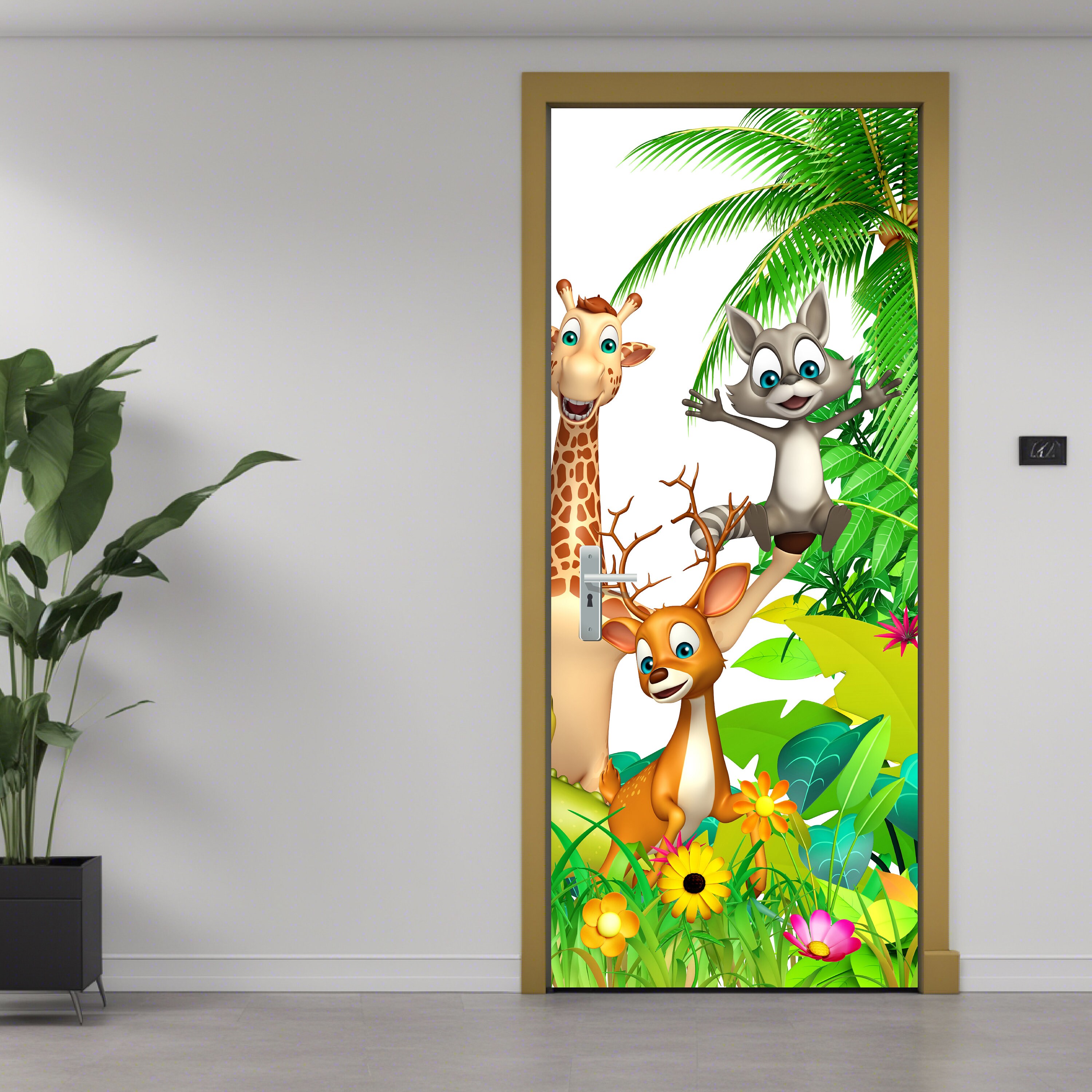 Cute Cartoon Figures, Kindergarten Door Covering, Boss Door Decor ...