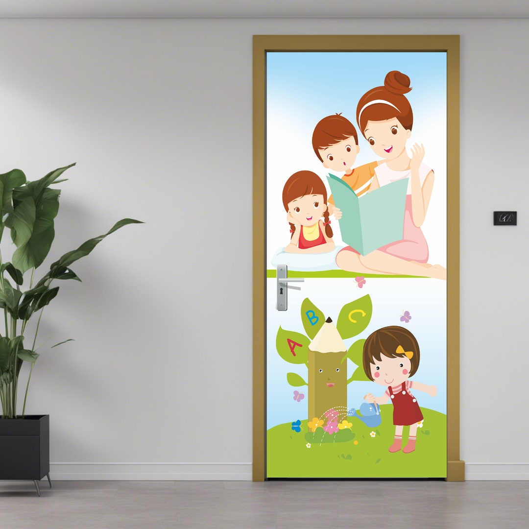 Book Reading Environment Alphabet Door Label, Beautify Your ...