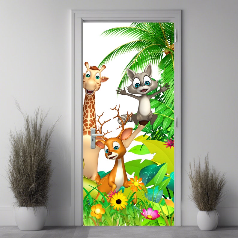Cute Cartoon Figures, Kindergarten Door Covering, Boss Door Decor ...