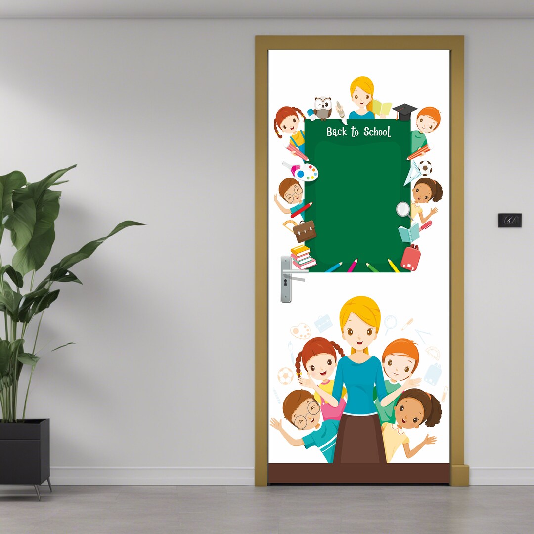 English Class Door, Door Sticker for Kindergarten, Front Door Sign ...