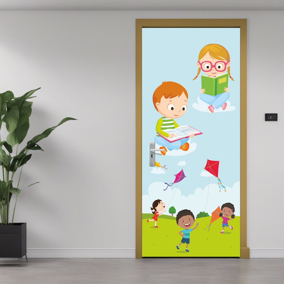 Kite Book Game Nursery, Kindergarten Door, Library Door Dress Up, Door ...
